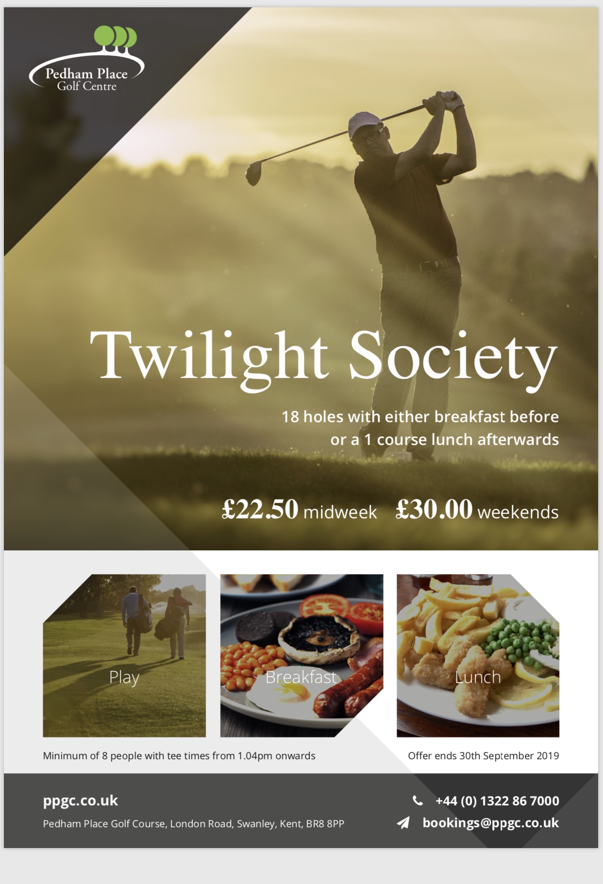 Events and Offers - Pedham Place Golf Club