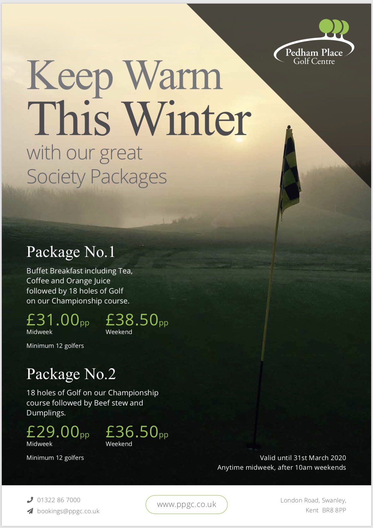 Events and Offers - Pedham Place Golf Club